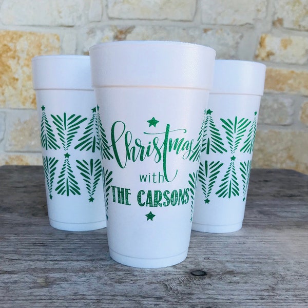 Christmas Foam Cups - Etsy