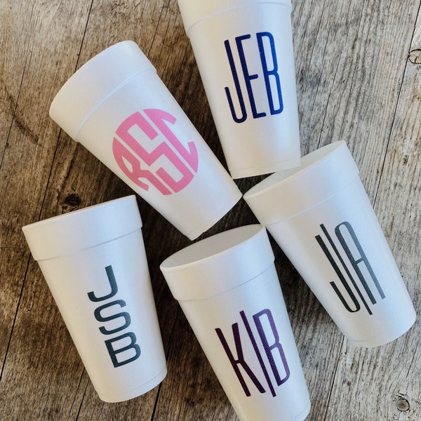 Monogrammed Cups - Etsy
