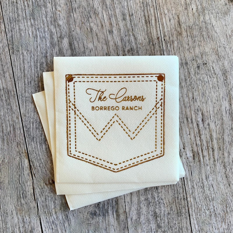 Cowboy Beverage Napkins - Etsy