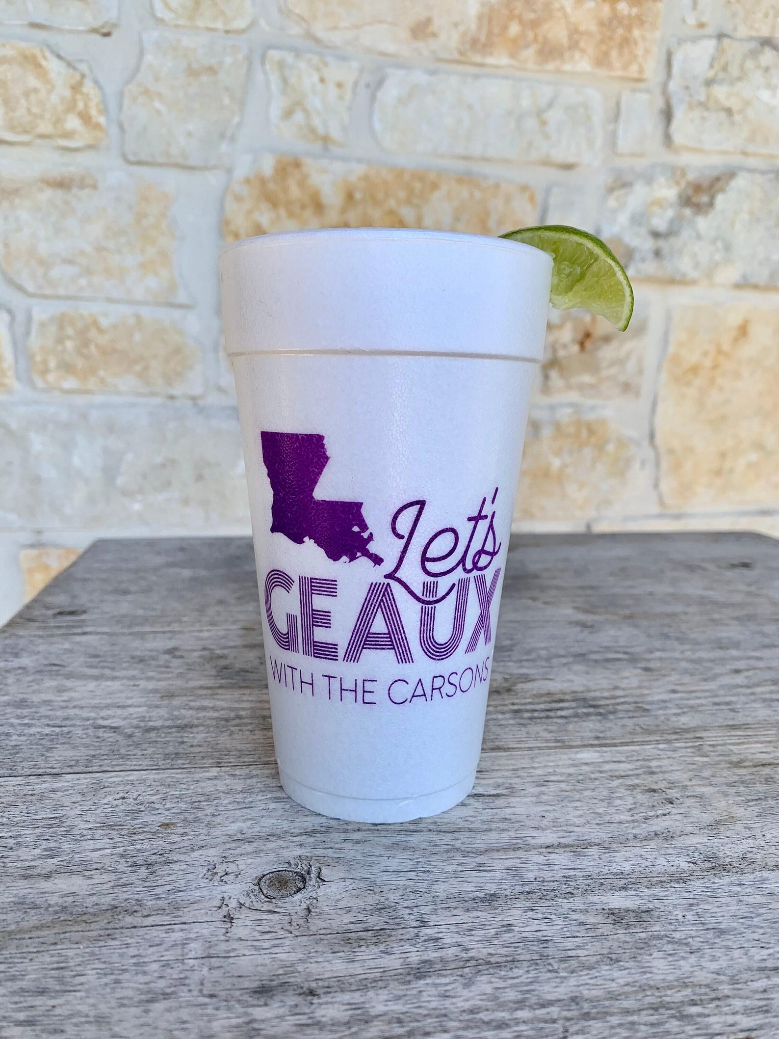 Personalized College Football Cups, Styrofoam, Roadie, Tailgate, Texas ...