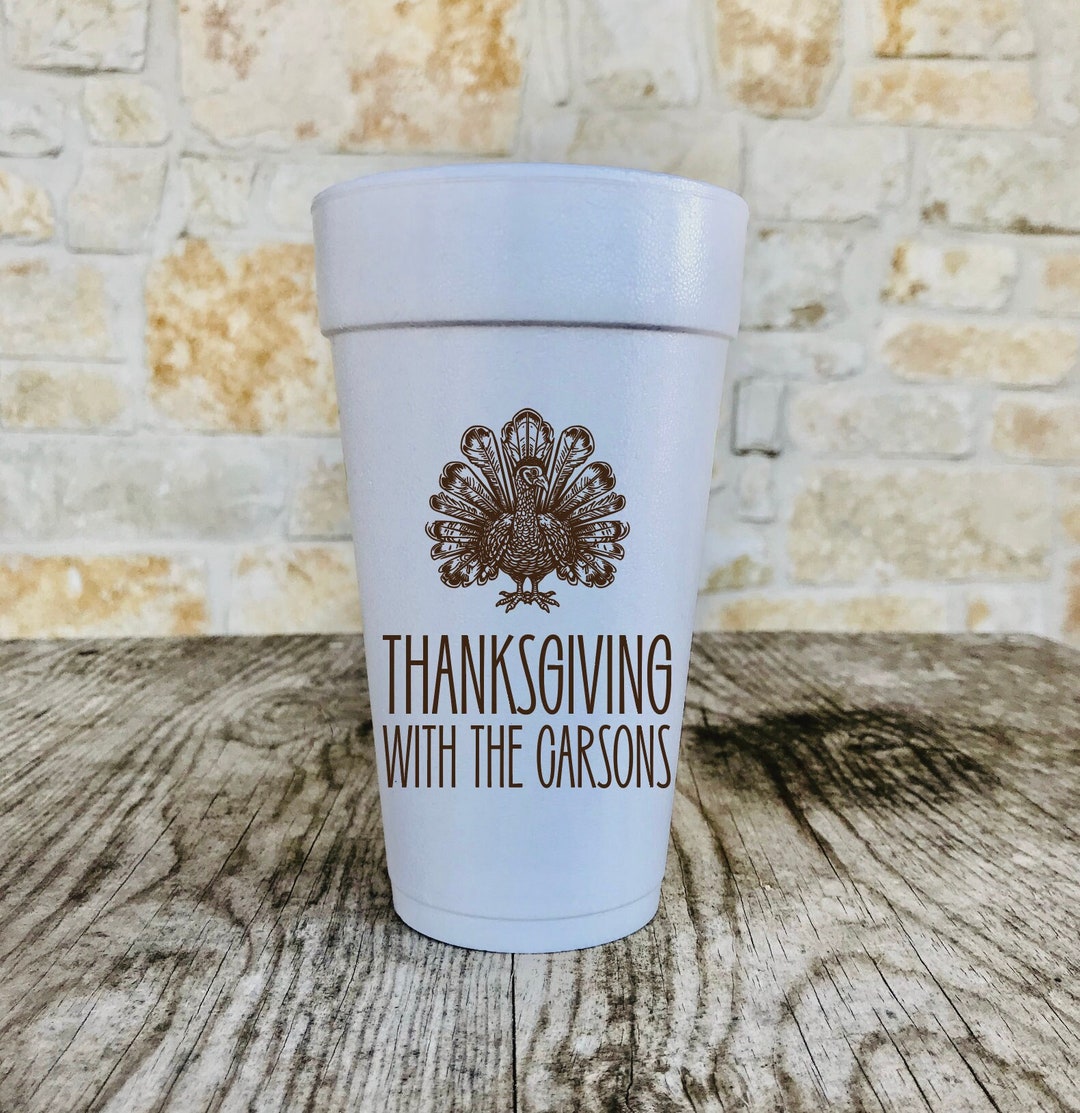 Thanksgiving Cups, Thanksgiving Personalized Cups, Monogrammed, Custom ...