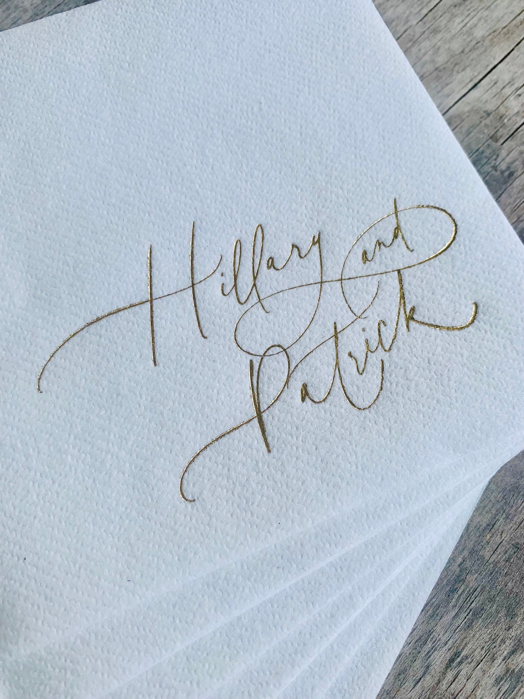 Personalized Linen Like Napkins, Custom, Monogrammed, Paper, Cocktail ...