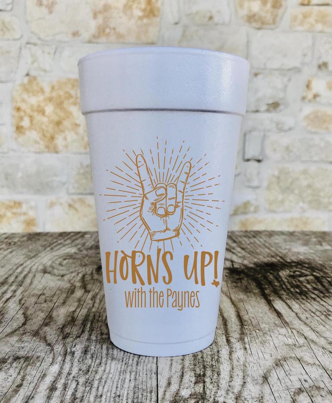 Texas Football Cups, Team Spirit, Styrofoam, Personalized, Custom ...