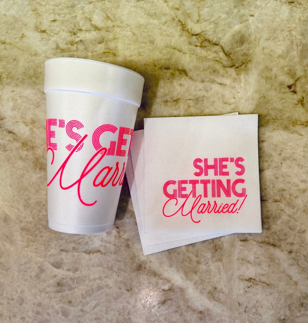 Bachelorette Cups, Styrofoam, Monogrammed, Personalized, Roadie ...