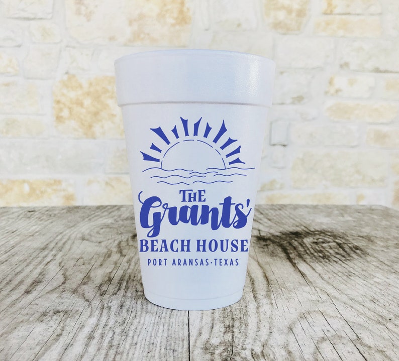 Personalized Pool Cups Monogrammed Custom Party Foam - Etsy