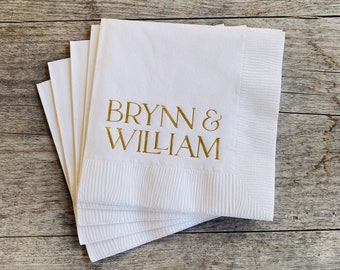 Personalized Napkins Custom Monogrammed 3 Ply Paper - Etsy