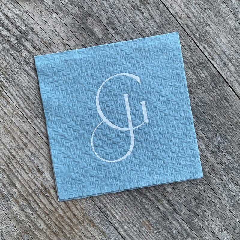 Blue Paper Napkins - Etsy