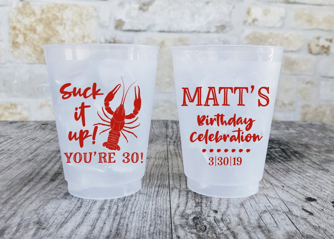 Personalized Crawfish Cups, Shatterproof, Monogrammed, Custom, Frosted ...