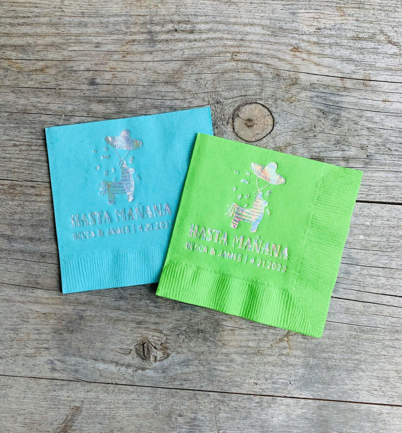 Personalized Fiesta Napkins, Monogrammed, Paper, Cocktail, Beverage ...