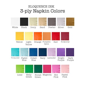 Fun Facts Napkins, Wedding Napkins, Personalized Napkins, Monogrammed ...