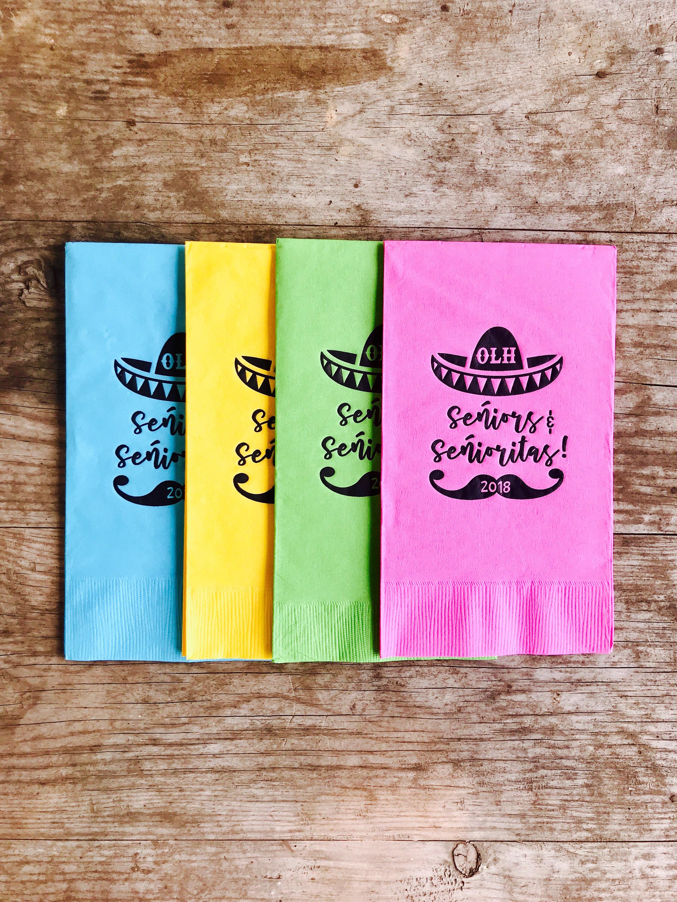 Fiesta Napkins, Monogrammed, Custom, Paper, Personalized, Beverage ...