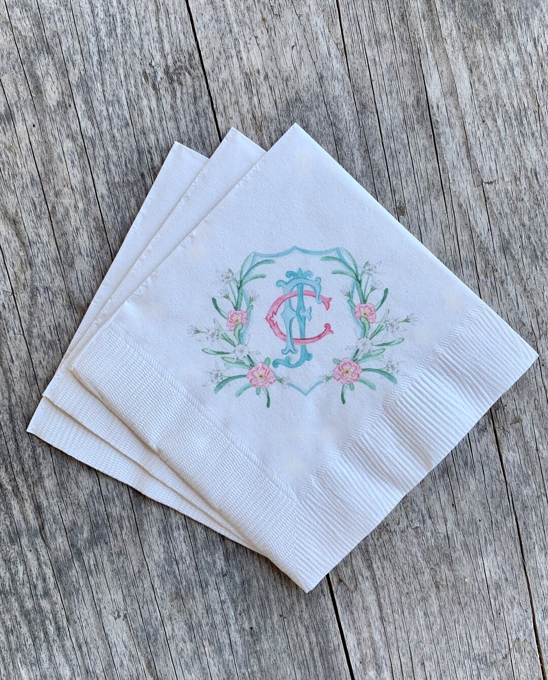 Custom Full Color 3ply Napkins, Wedding Napkin, Personalized Wedding ...