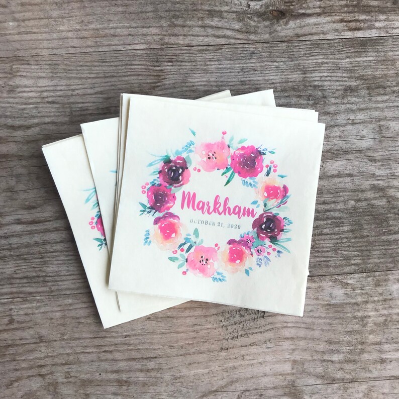 Custom Full Color 3ply Napkins, Wedding Napkin, Personalized Wedding ...