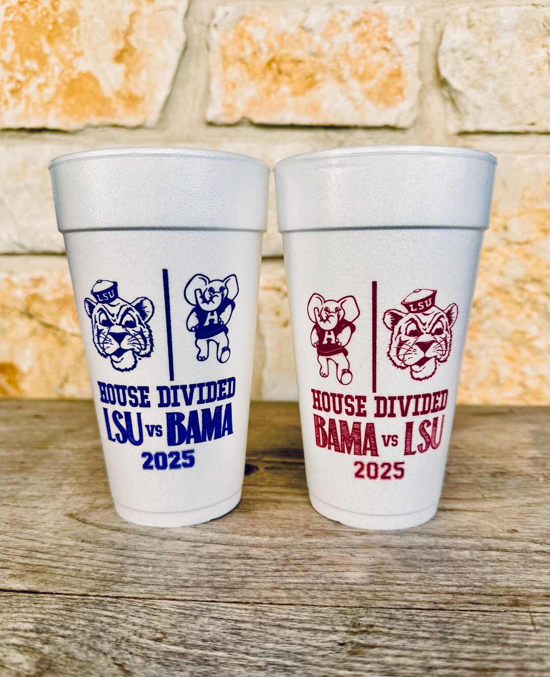 Personalized College Football Cups, Styrofoam, Roadie, Texas Tailgate ...