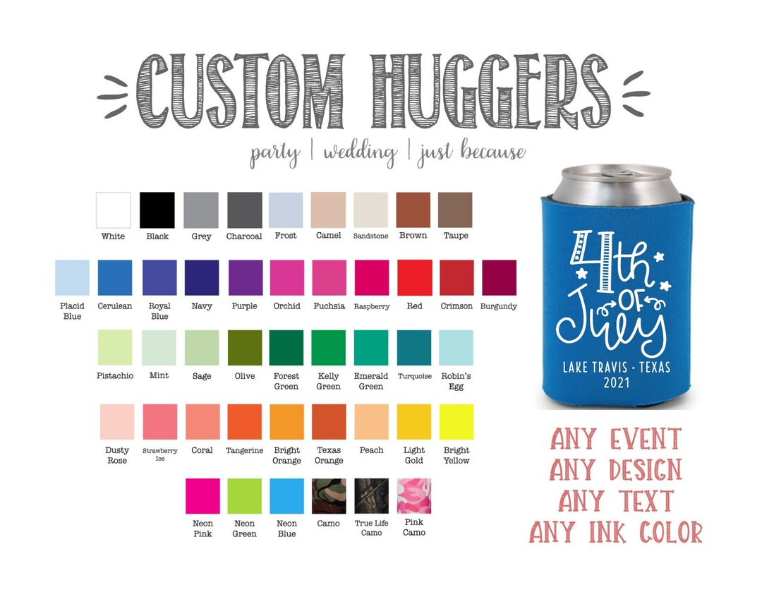 Personalized Huggers, Monogrammed, Custom, Wedding, Collapsible ...