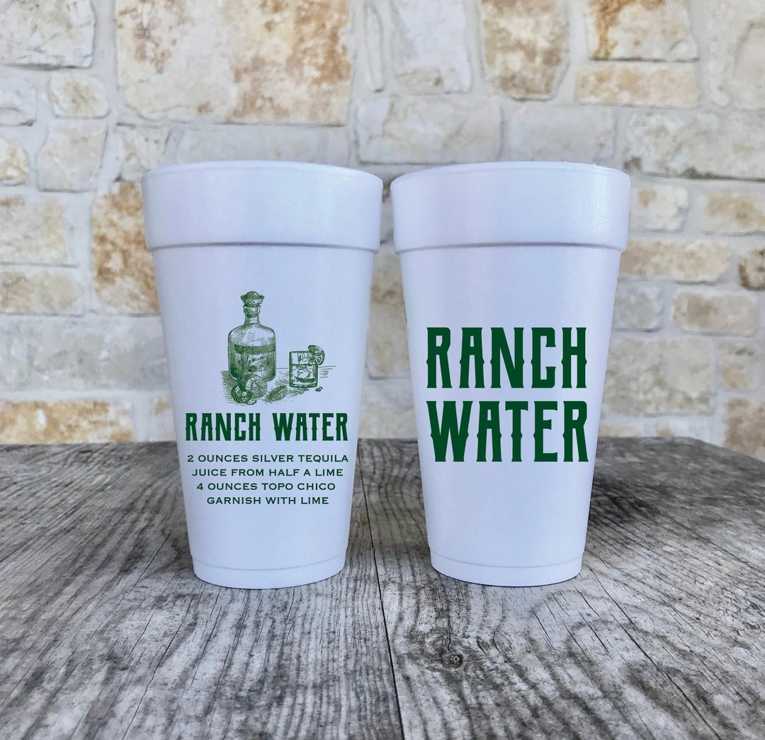 Ranch Water Cups, Foam, Monogrammed, Personalized, Custom, Roadie ...