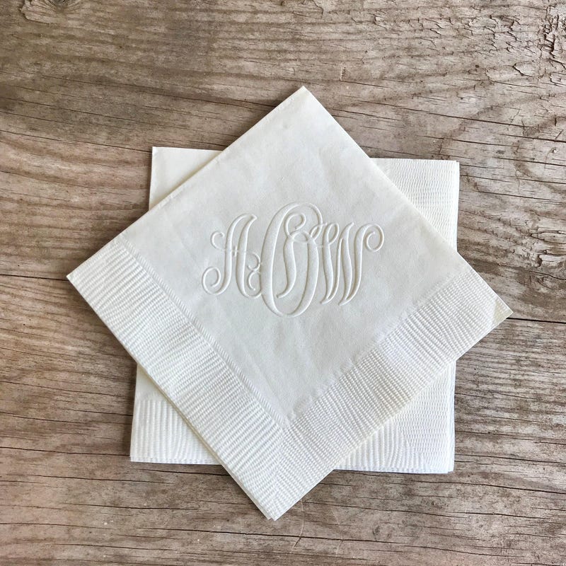 Monogrammed Napkins - Etsy
