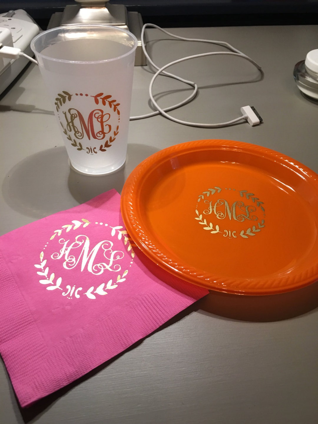 Personalized Plates , Monogrammed, Cake, Dessert, Party, Birthday ...
