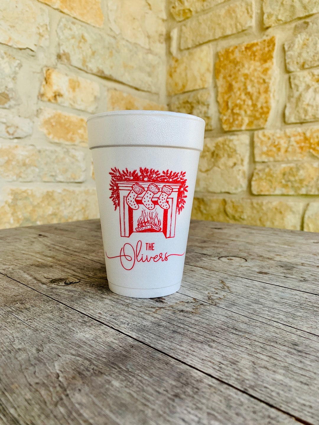Holiday Cups, Foam, Styrofoam, Personalized, Monogrammed, Custom ...