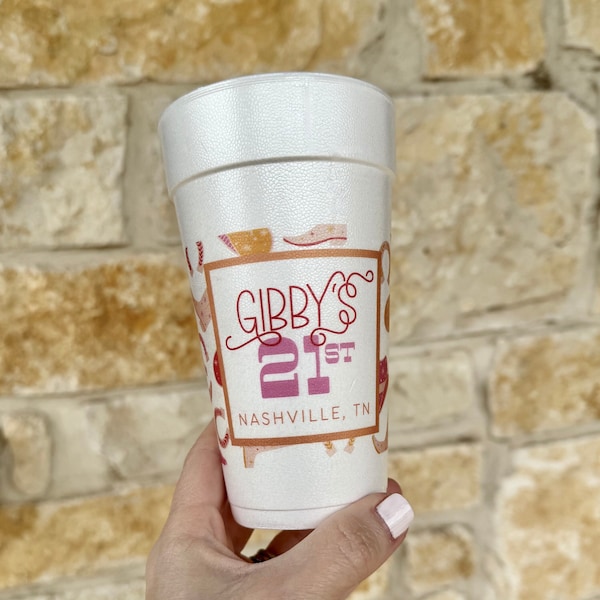 Full Color Styrofoam Cups - Etsy