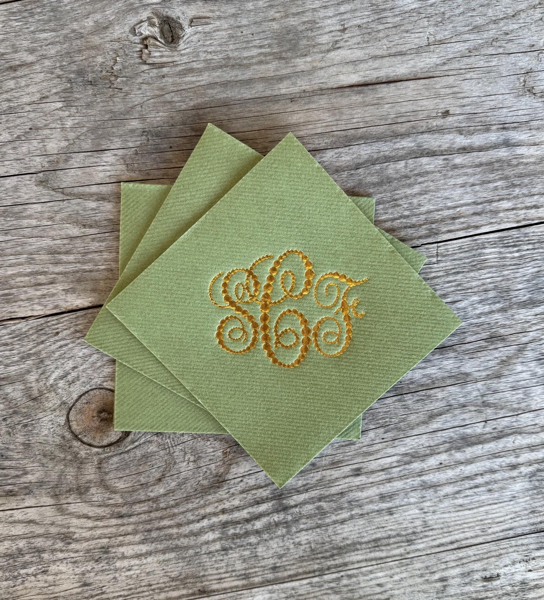 Personalized Linen Like Beverage Napkins, Wedding Napkins, Monogrammed ...