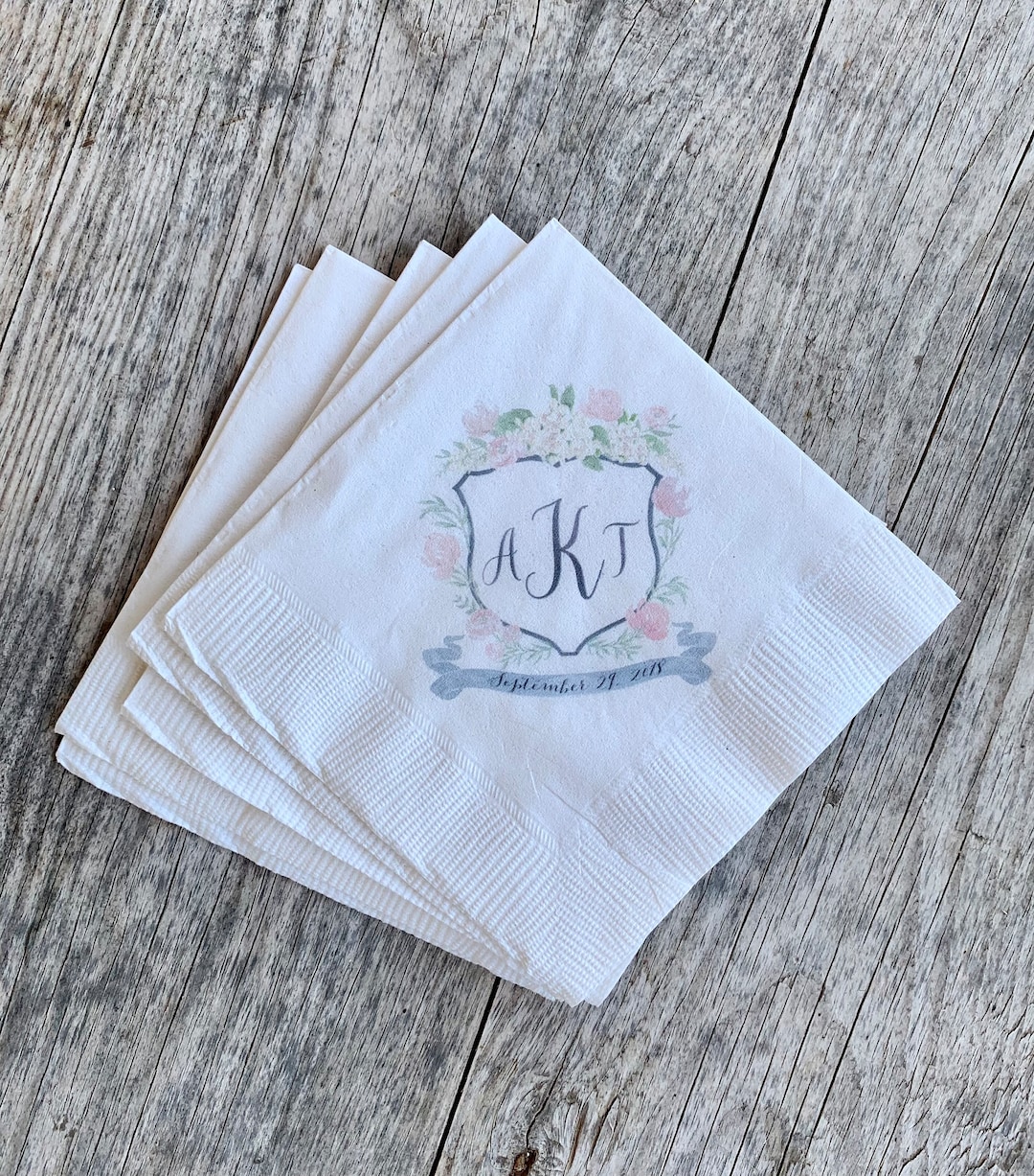 Custom Full Color 3ply Napkins, Wedding Napkin, Personalized Wedding ...