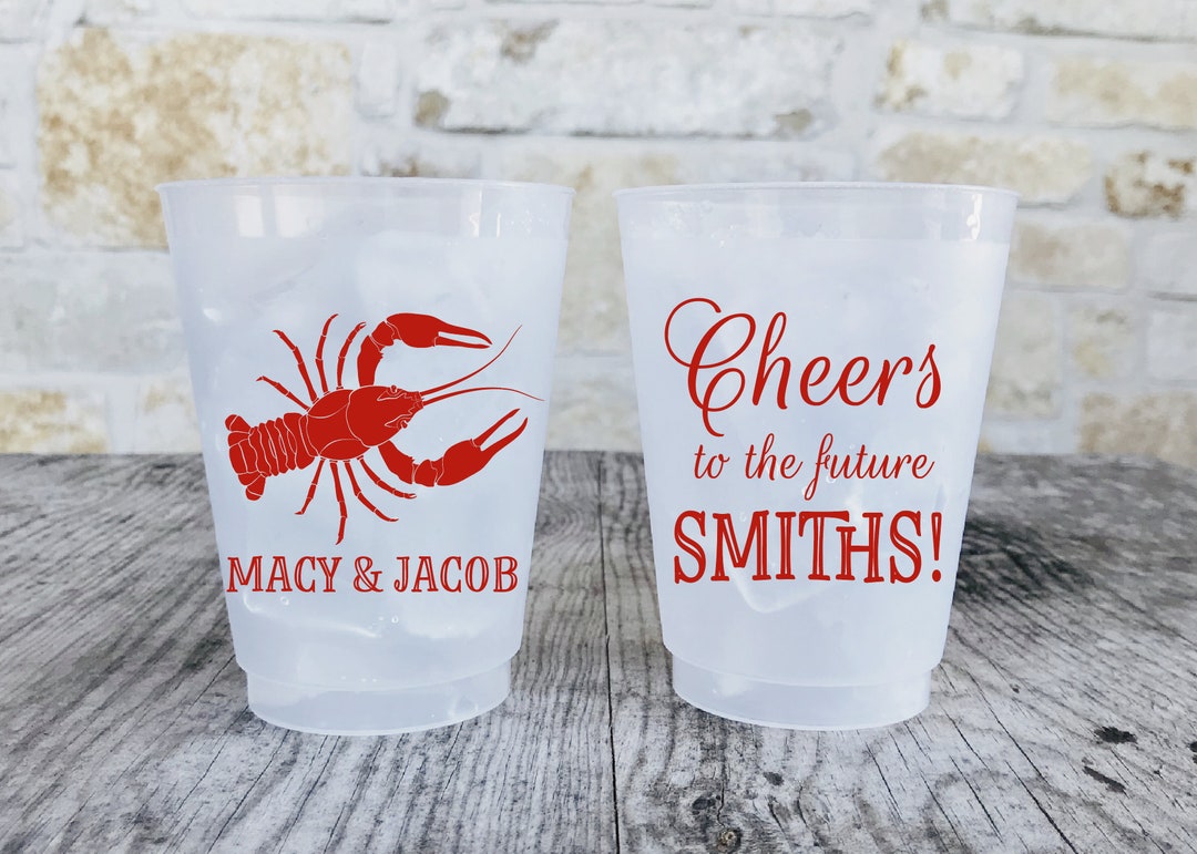 Personalized Crawfish Cups, Shatterproof, Monogrammed, Custom, Frosted ...