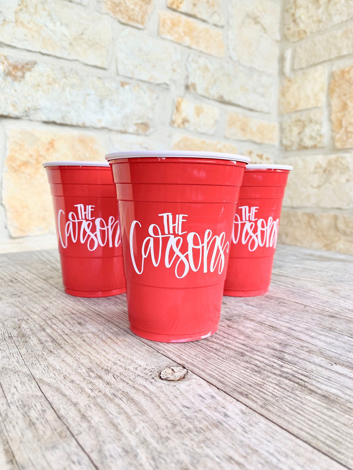 Personalized Soft Plastic Cups 16 Oz Monogrammed Custom | Etsy
