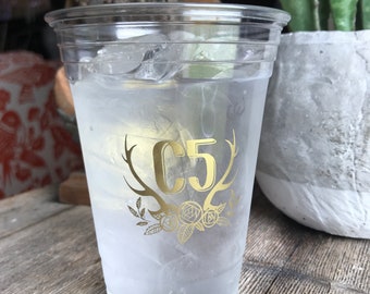 Personalized Soft Plastic Cups 16 Oz Monogrammed Custom | Etsy
