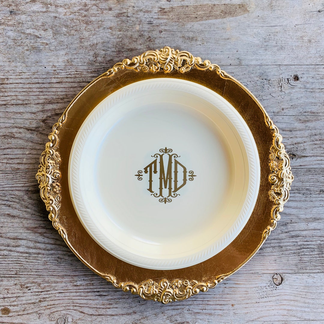 Personalized Plates, Disposable, Plastic, Monogrammed, Custom, Fiesta ...