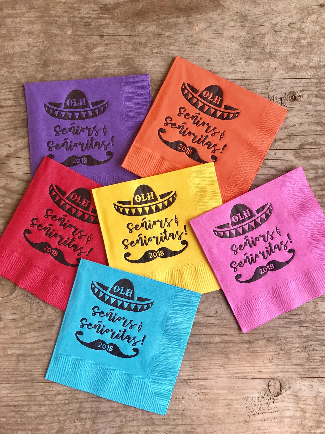 Fiesta Napkins, Monogrammed, Custom, Paper, Personalized, Beverage ...