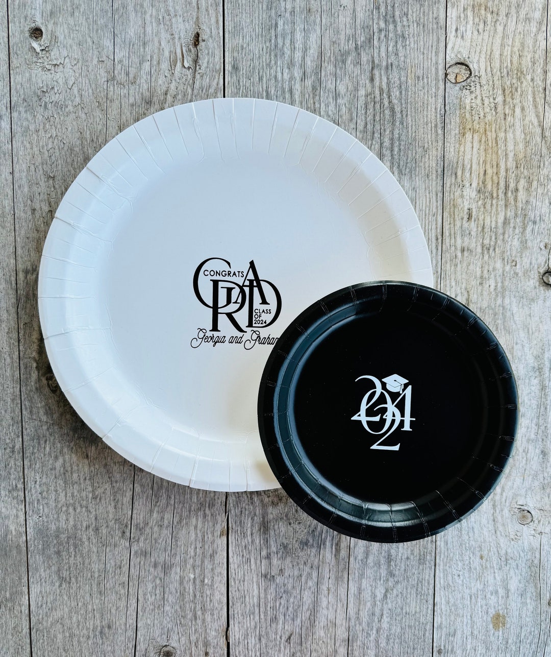 Personalized Graduation Paper Plates, Monogrammed, Custom, Disposable ...