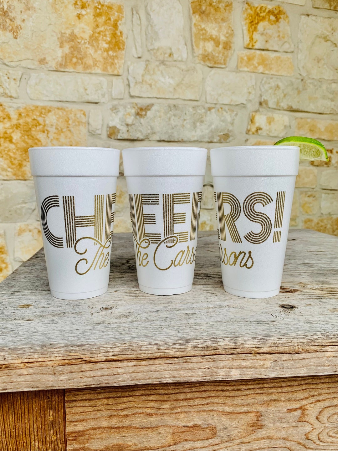 Personalized Cups, Foam, Monogrammed, Custom, Roadie, Cocktail Cups ...