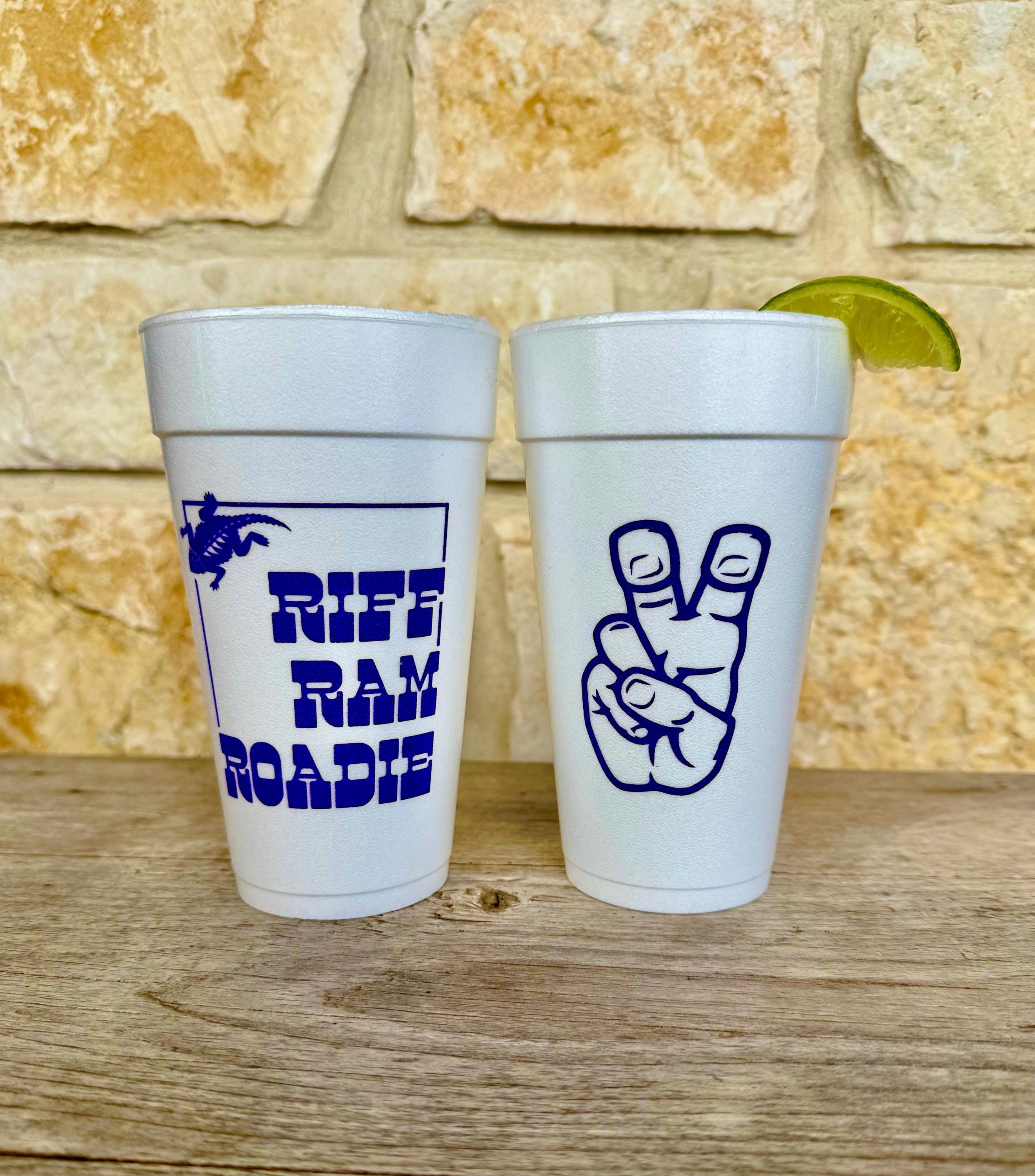 Personalized College Football Cups, Styrofoam, Roadie, Texas Tailgate ...