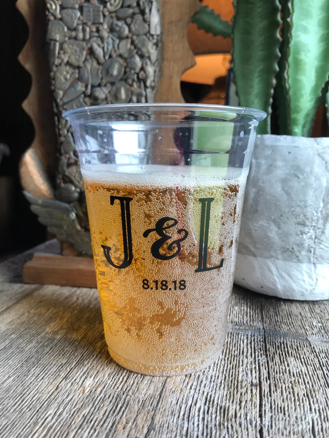 Personalized Soft Plastic Cups 16 Oz Monogrammed Custom | Etsy
