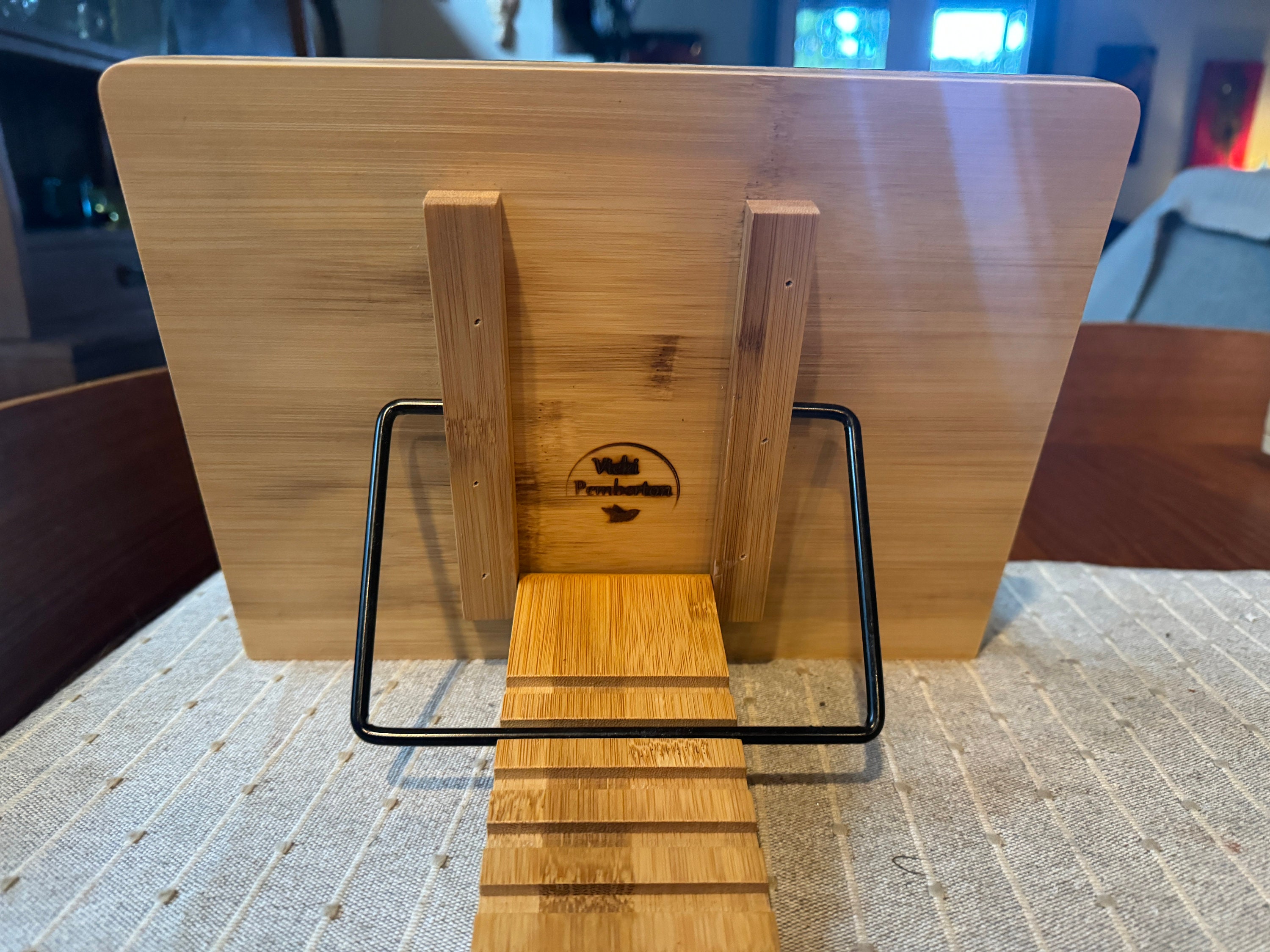 Recipe or Cookbook Holder, iPad Stand Painted With Acrylics and Resin 8 ...