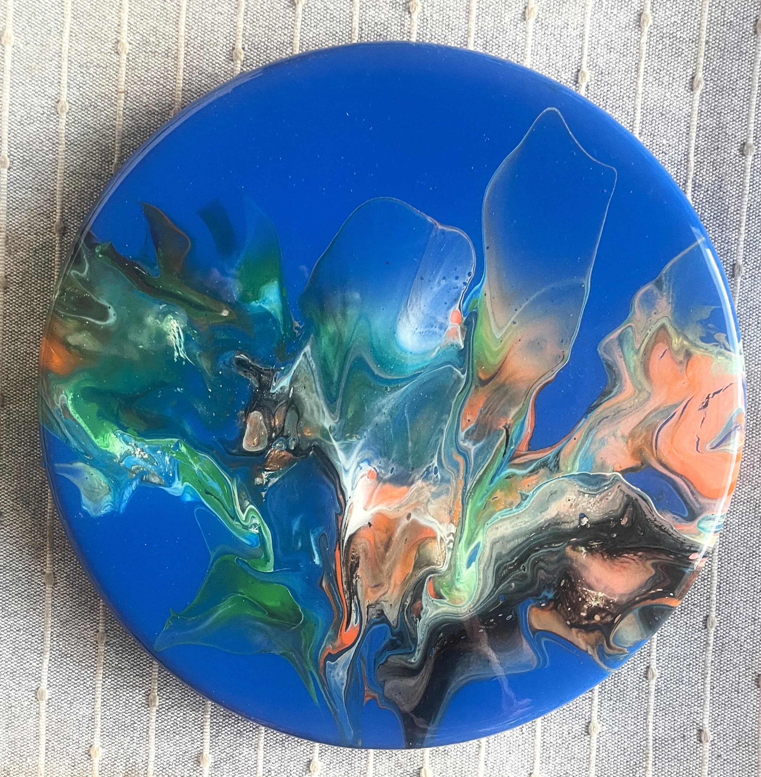 10 Painted Bamboo Wood Lazy Susan Abstract Lazy Susan - Etsy