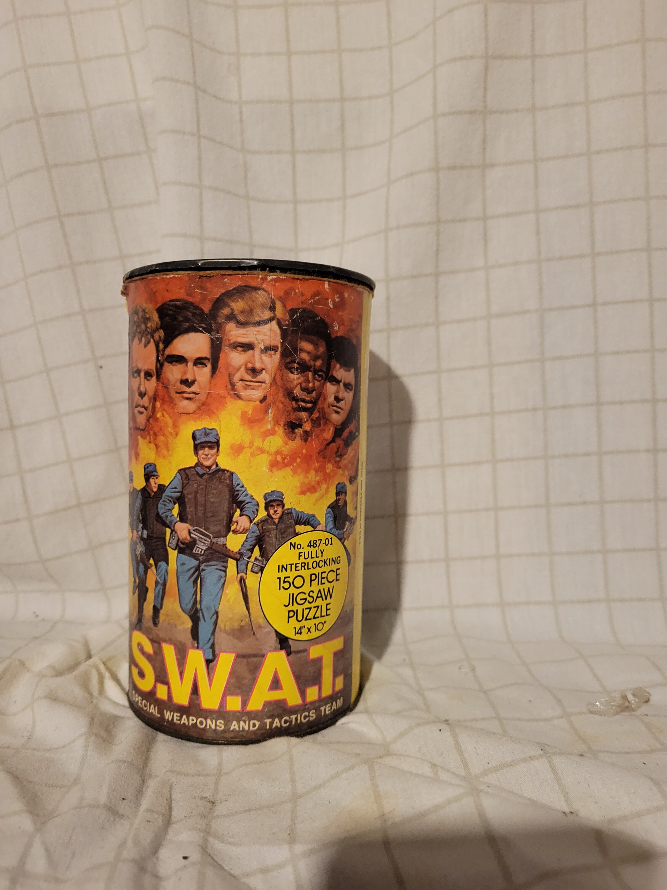 Vintage Empty SWAT Puzzle Can - Etsy