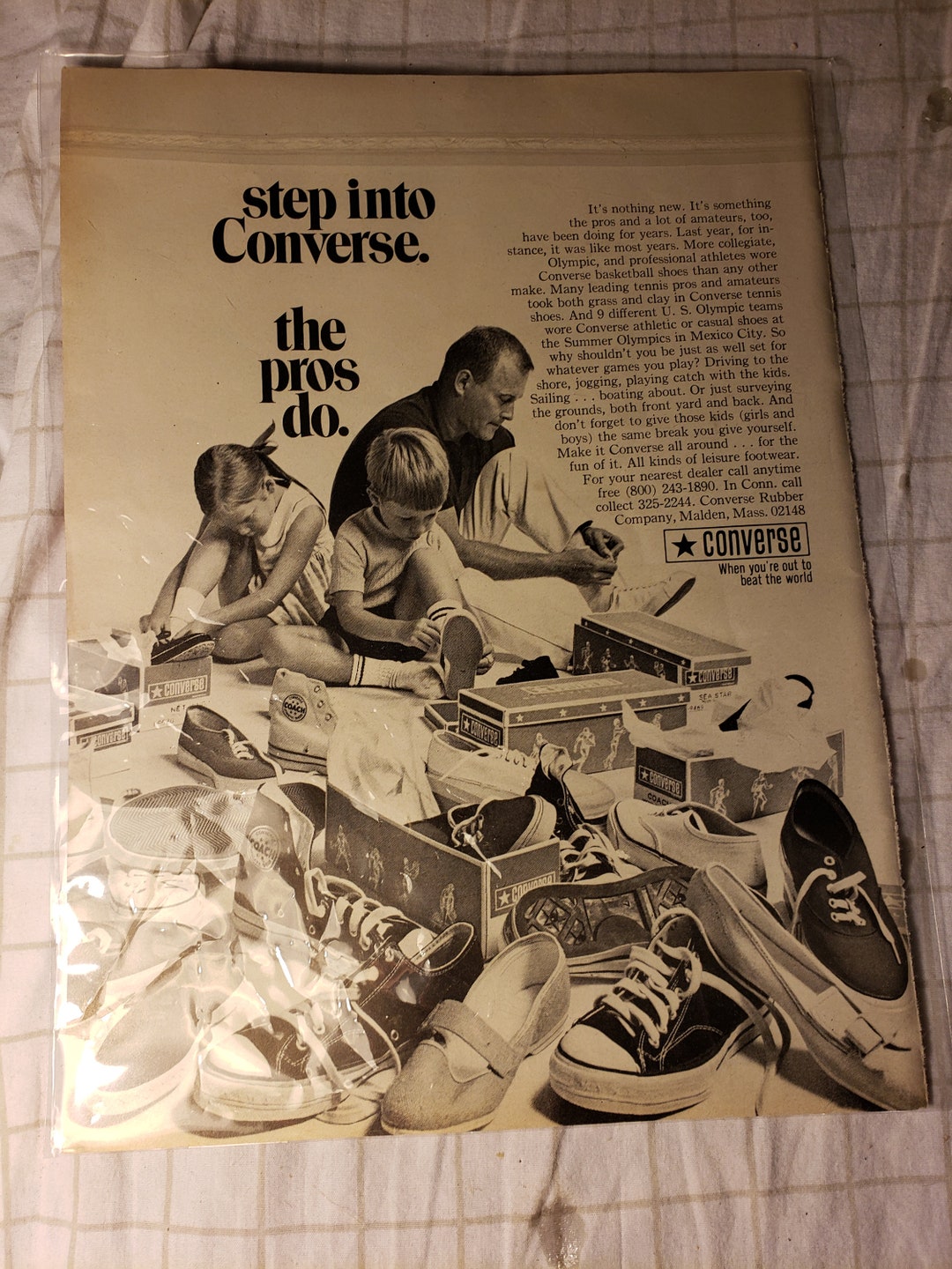 B&W 1969 Jack Nicklaus Converse Magazine Ad - FREE Domestic Shipping ...