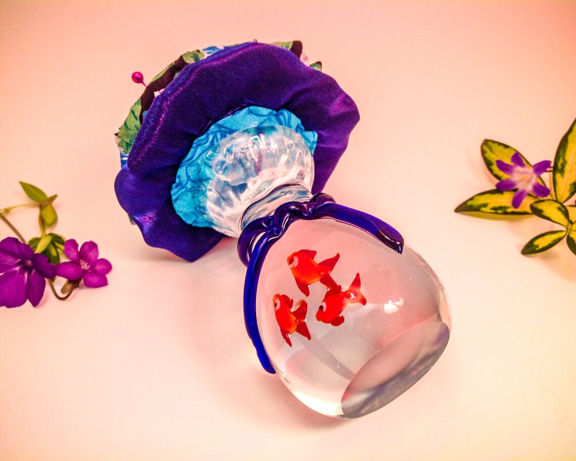Pincushion. Goldfish Solid Glass Murano/3 Swimming Fish & - Etsy