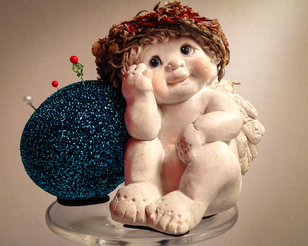 Pincushion. Angel/loving Mother Earth Dreamsicle by Kirstin W/ Sparkly ...