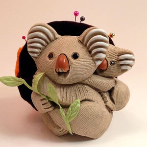 Pincushion. Koala Bear W/ Baby Koala by Rinconada Australian 3" W by 3. ...
