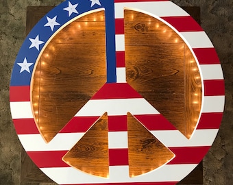 Lighted peace sign | Etsy