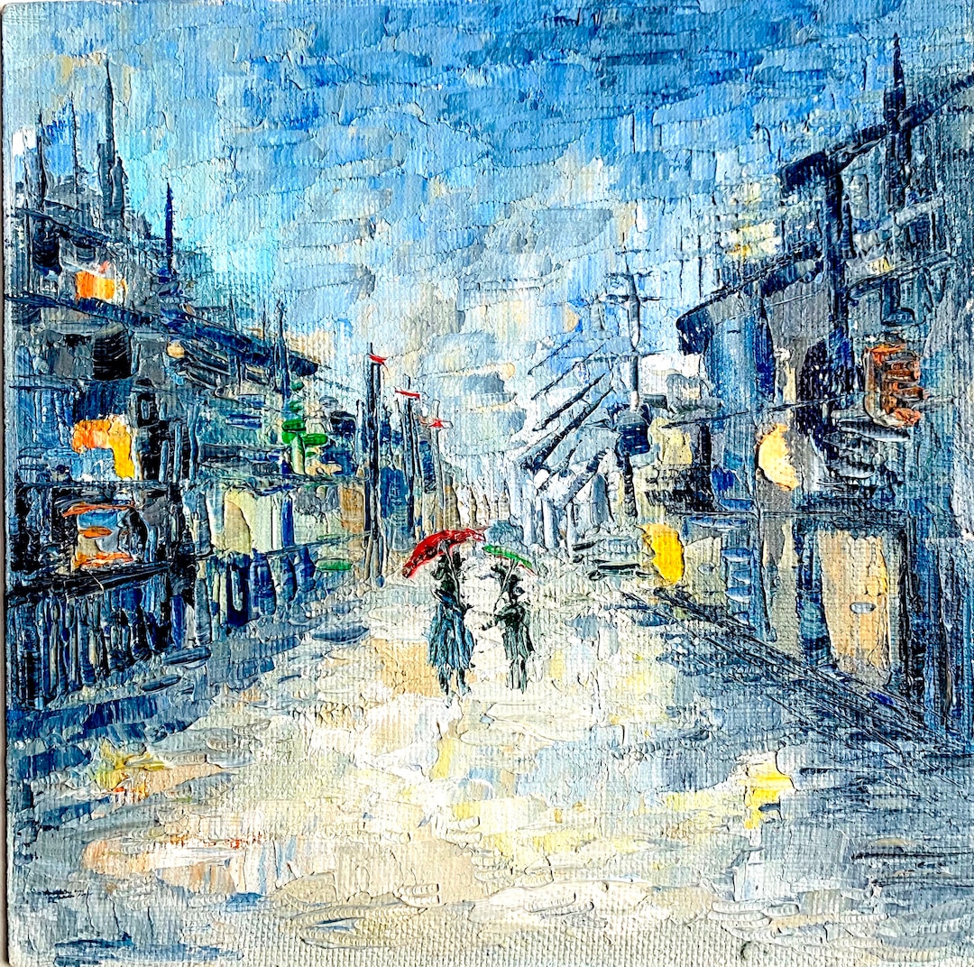 City Painting Urban Artwork Original People Painting - Etsy