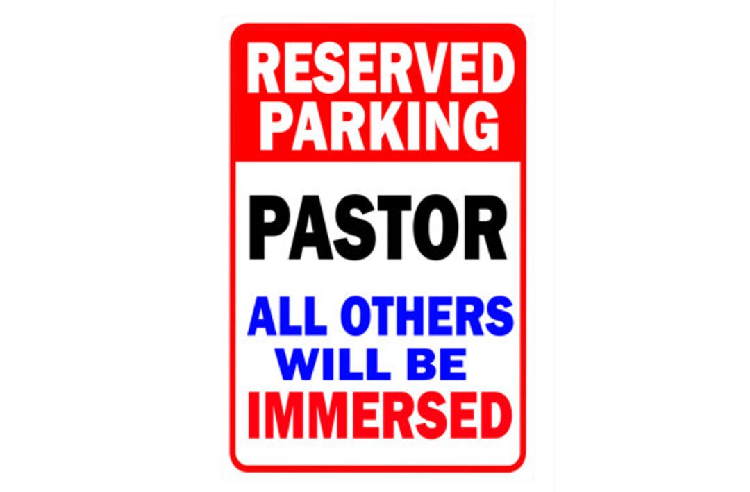 Sign, Reserved Parking Pastor - Etsy