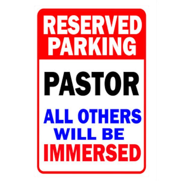 Pastor Reserved Parking Sign - Etsy