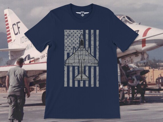 A-4 Skyhawk Jet Vintage Flag Tee | Etsy