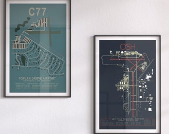 DEN Denver International Airport DIA Print Map Wall Art - Etsy