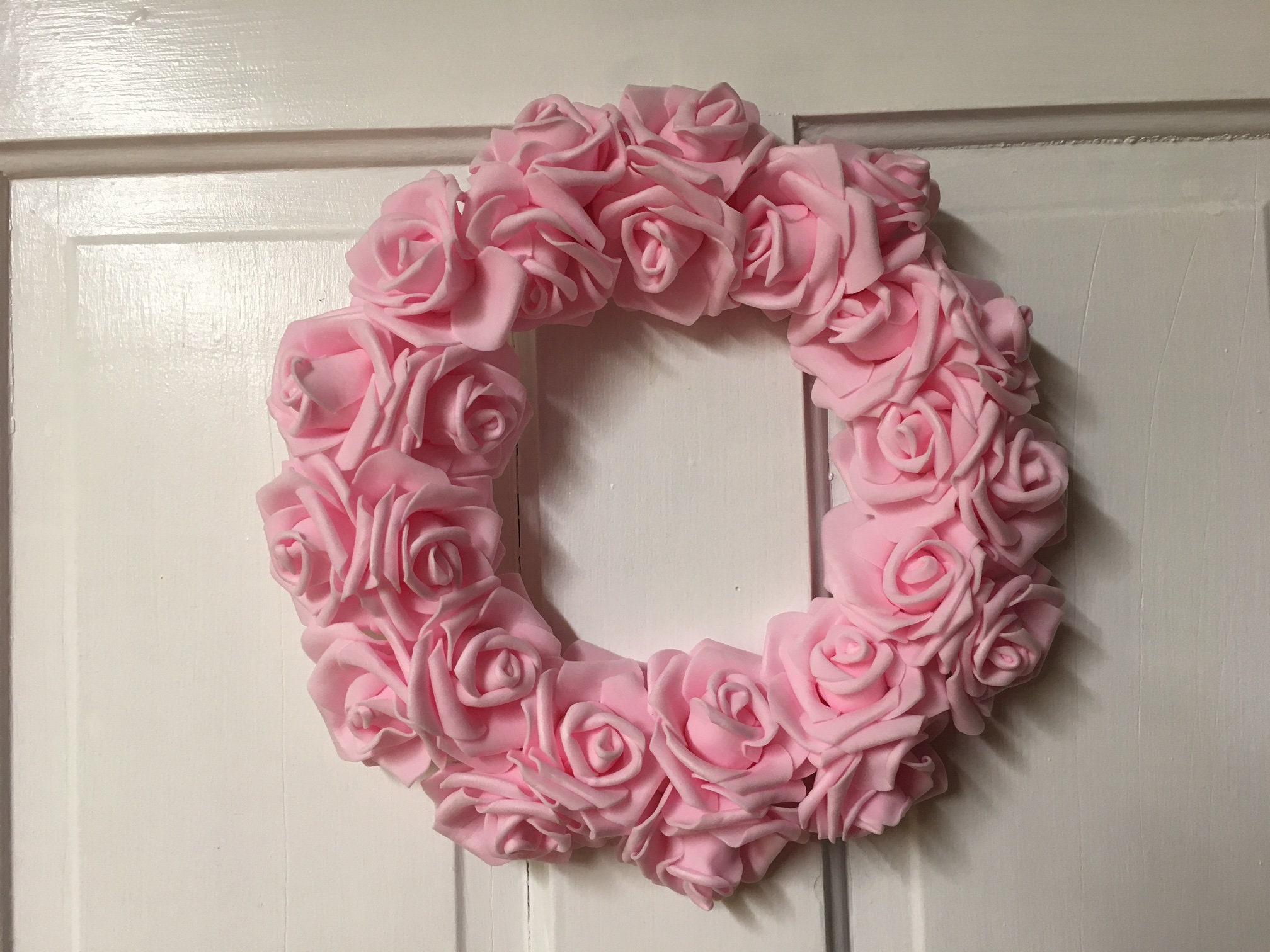 Pink Roses Wreath | Etsy