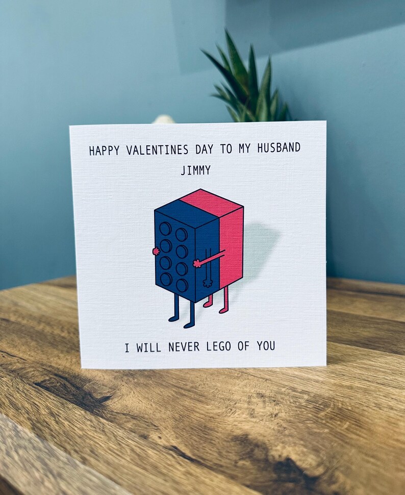 Personalised Lego Hug Valentines Card, Funny Anniversary Card - Etsy